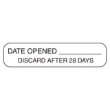 Date Opened Discard After 28 Days Labels - 2914 - Health Care Logistics®