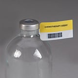 HCL® Half Color Flag and Receipt Label, Yellow - Health Care Logistics®