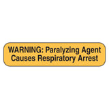 Warning Paralyzing Agent Labels - 2722 - Health Care Logistics®