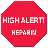 High Alert Heparin Labels - 17519 - Health Care Logistics®