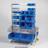 Bin Rack, Double Sided, 16 Rails - 1427 - Health Care Logistics®