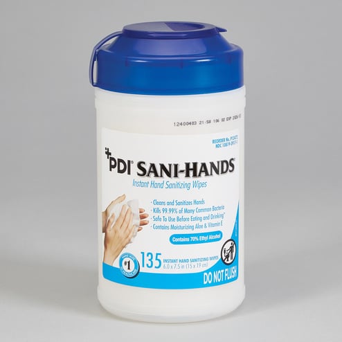 Sani Hands Hand Sanitizing Wipes Canister 6x7.5