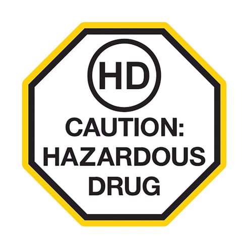 Caution Hazardous Drug Cling & Label - HDCL-C - Health Care Logistics ...