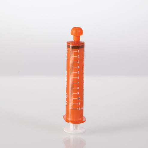 NeoMed® Oral Dispensers with Tip Caps, 12mL, Amber/White, 100 Pack ...